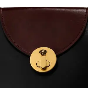 Versace Shoulder Bag With Clasp Closure - Black