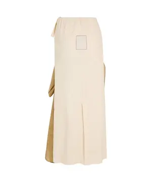 UMA WANG Draped Pleated Maxi Skirt