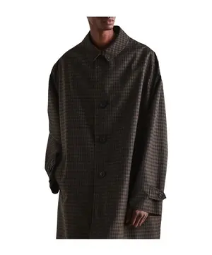MAISON MARGIELA Checked Mid-length Overcoat