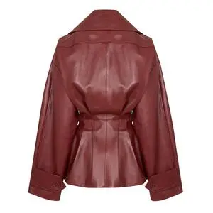 Balenciaga Leather Jacket - Red