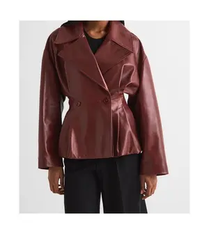 Balenciaga Leather Jacket - Red