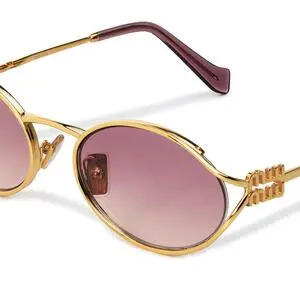 Miu Miu Metal Frame Oval Sunglasses