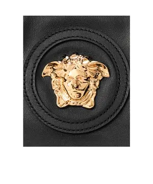 Versace Leather Tote Bag With Medusa Emblem