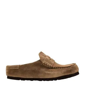 BIRKENSTOCK Mules With Stitching Details - Brown