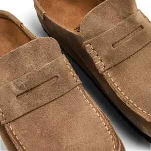 BIRKENSTOCK Suede Mules With Stitching Detail
