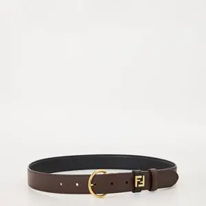 Fendi Reversible Leather Belt With Ff Monogram