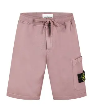 Stone Island Sweatshorts With Adjustable Waist - Nude
