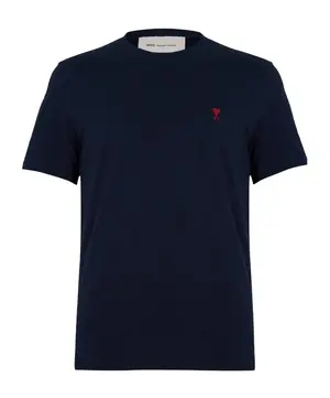 AMI Paris Crew Neck Casual T-shirt - Black
