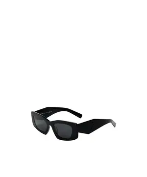 Prada Rectangular Full Rim Sunglasses - Black