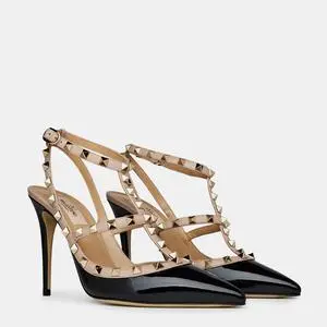 Valentino Garavani D Collet Rockstud 100mm Pumps - Black