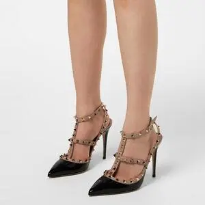 Valentino Garavani D Collet Rockstud 100mm Pumps - Black