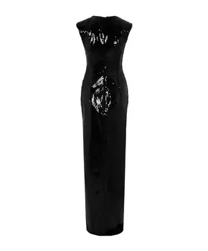 Balmain Sleeveless Sequin Maxi Evening Dress