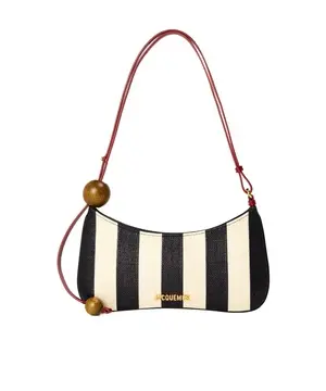 JACQUEMUS Cowhide Pearl Decor Bag