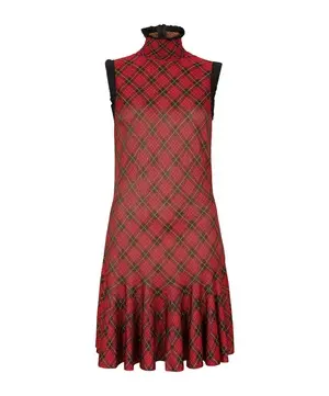 Alexander McQueen Tartan Mini Dress - Red