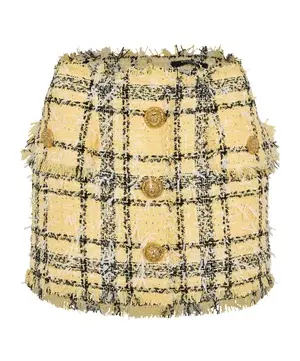 Balmain Glitter Tweed Mini Skirt