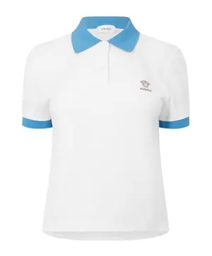 Versace Minimalist Short-sleeve Polo Shirt