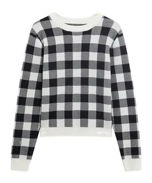 Barbour Crew Neck Checked Sweater