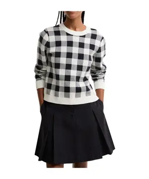 Barbour Crew Neck Checked Sweater