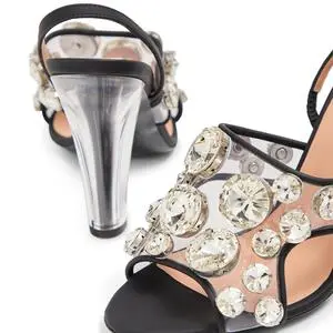 Moschino Logo-detailed High-heeled Sandals