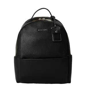 Michael Kors Textured Leather Backpack With Gold Tone Hardware