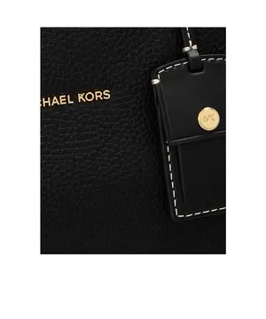 Michael Kors Textured Leather Backpack With Gold Tone Hardware