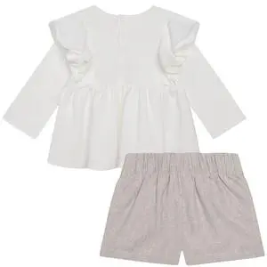 Chloé Floral Embroidered Cotton Two-piece Set