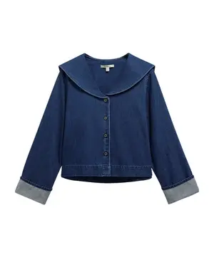 Barbour Long-sleeve Denim Shirt - Mid-indigo