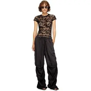 DIESEL® Short Sleeve Lace T-shirt - Black