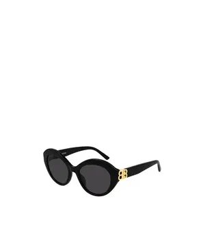 Balenciaga Oval Logo Sunglasses - Black