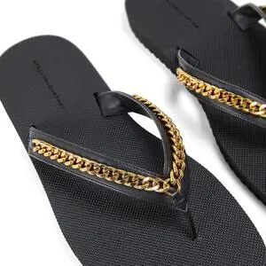 Stella McCartney Chain Accent Flip Flops