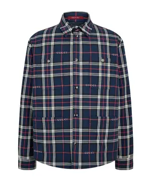 Gucci Plaid Logo Bomber Jacket