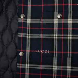 Gucci Plaid Logo Bomber Jacket