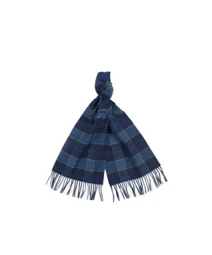 Barbour Plaid Wool Scarf - Blue