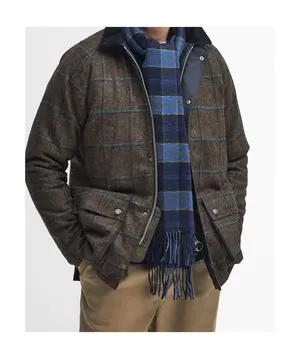Barbour Plaid Wool Scarf