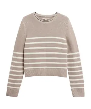 Barbour Striped Crew Neck Fine Knit Sweater