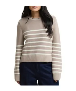 Barbour Striped Crew Neck Fine Knit Sweater