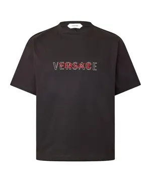 Versace Crew Neck Casual T-shirt - Black