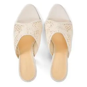 Magda Butrym Crochet Heeled Mules - Nude