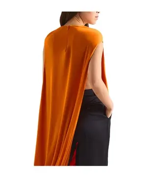 TOM FORD Sleeveless Tunic Top With Draped Hem