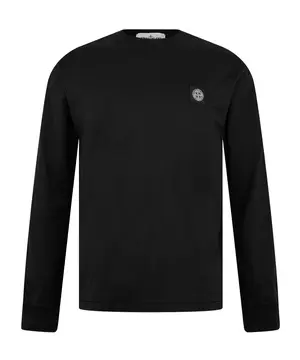 Stone Island Pure Cotton Crew Neck T-shirt - Black