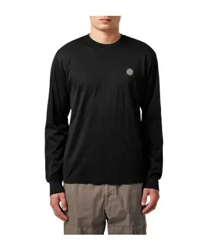 Stone Island Pure Cotton Crew Neck T-shirt - Black