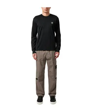 Stone Island Pure Cotton Crew Neck T-shirt - Black