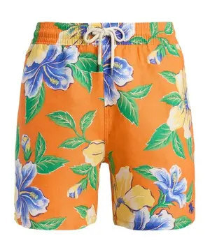 Polo Ralph Lauren Floral Print Swim Shorts - Orange