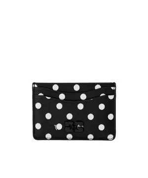 GANNI Printed Card Holder - Black