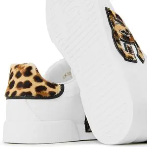 Dolce & Gabbana Logo Detail Round Toe Sneakers - White