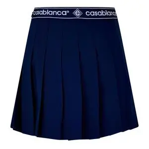 Casablanca Pleated Mini Skirt With Logo Waistband