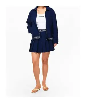 Casablanca Pleated Mini Skirt With Logo Waistband