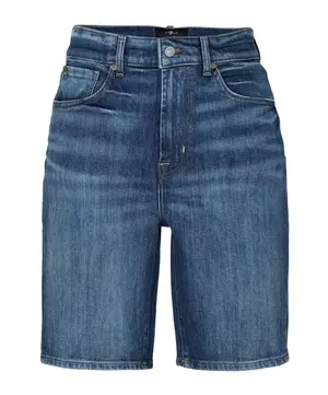 7 For All Mankind Denim Shorts With Belt Loops