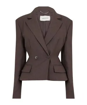 Magda Butrym Double Breasted Blazer - Brown