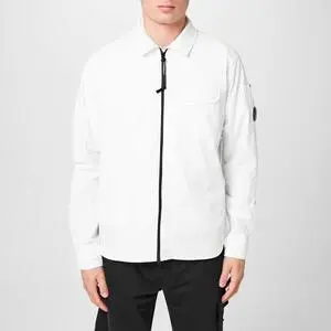 C.P. COMPANY Cotton Long Sleeve Overshirt - White